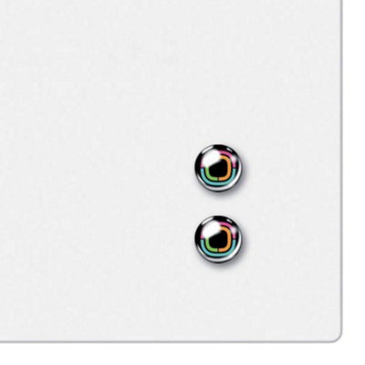 Nobo Mini Magnetic Whiteboard Coloured Tile 360mmx360mm White