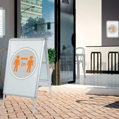 Nobo Premium Plus A0 A-Board Sign Holder with Snap Frame