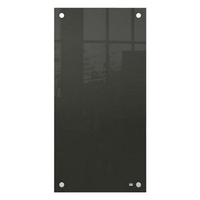 Nobo Small Glass Whiteboard Panel Black 300x600mm | DIY at B&Q