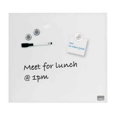 Nobo Small Magnetic Glass Whiteboard Tile 300x300mm
