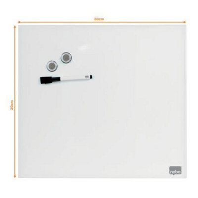 Nobo Small Magnetic Glass Whiteboard Tile 300x300mm