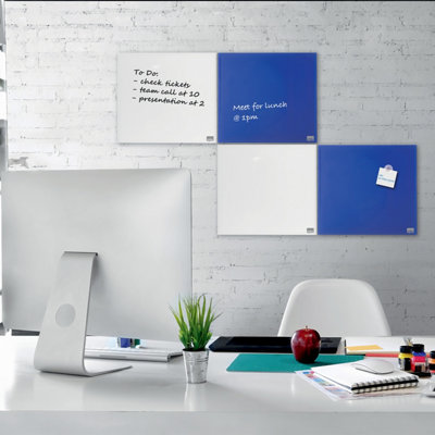 Nobo Small Magnetic Glass Whiteboard Tile 300x300mm