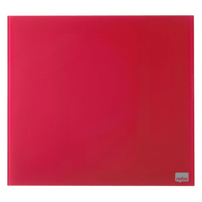 Nobo Small Magnetic Glass Whiteboard Tile Red 450x450mm | DIY at B&Q
