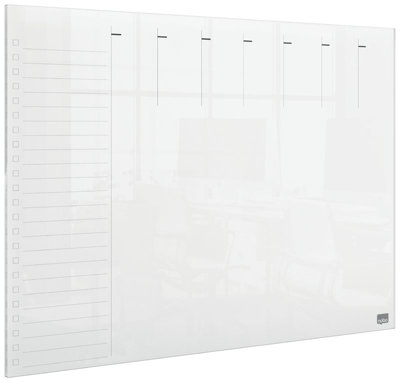 Nobo Transparent Acrylic Desktop or Wall Mounted Mini Whiteboard Weekly ...