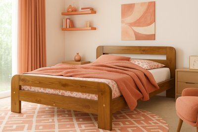 Nodax SINGLE Bed Frame, F2, Solid Pine Wood, Easy Assembly, Sturdy ...