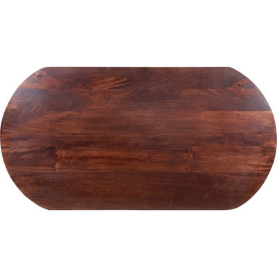 Nolan Dark Mango wood rectangular 6-8 Seater Dining Table