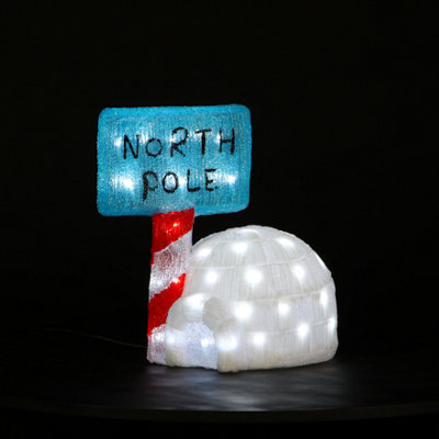 Noma Outdoor/Indoor Igloo with North Pole Sign 36CM