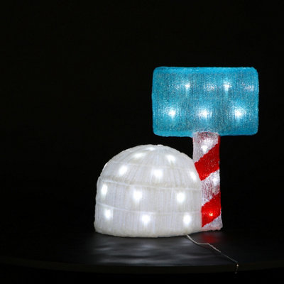 Noma Outdoor/Indoor Igloo with North Pole Sign 36CM