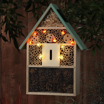 Noma Solar Light Wooden Insect Bug Butterfly House Hotel Home Wall ...
