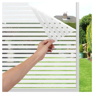 Non-Adhesive, Anti-Glare, Electrostatic Window Film with Striped ...