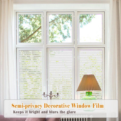 Non-Adhesive, Anti-Glare, Electrostatic Window Film with Striped ...