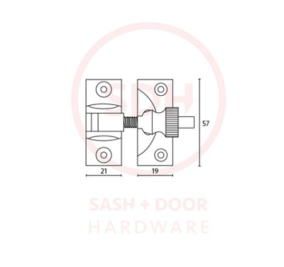 Non-Locking Brighton Sash Fastener - Satin Chrome