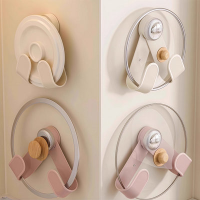 Non perforated suction cup pot lid holder