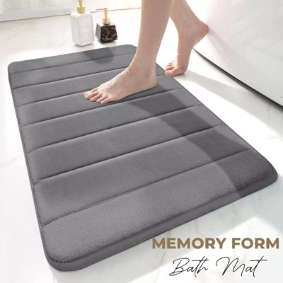Non Slip Bath Door Mats Anti Allergic Memory Foam Soft Mats Water ...