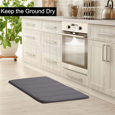 Non Slip Bath Door Mats Anti Allergic Memory Foam Soft Mats Water ...