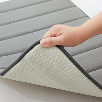 Non Slip Bath Door Mats Anti Allergic Memory Foam Soft Mats Water ...