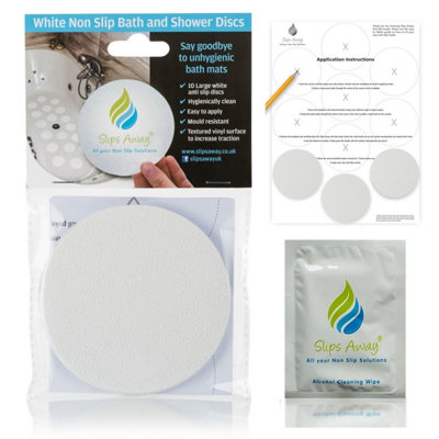 Non Slip Bath & Shower Stickers 20x Large White Discs