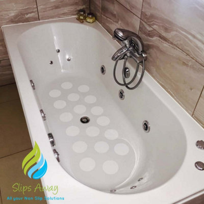 Non Slip Bath & Shower Stickers 20x Large White Discs