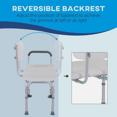 Non Slip Bath Transfer Bench for Elderly with Adjustable Height 300lbs ...