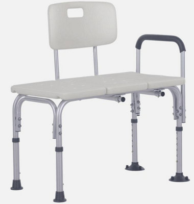 Non Slip Bath Transfer Bench for Elderly with Adjustable Height 300lbs ...