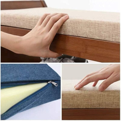 Non Slip Bench Cushion, 1, 2 Or 3 Seats, 100/120/150 Cm, Indoor Or ...