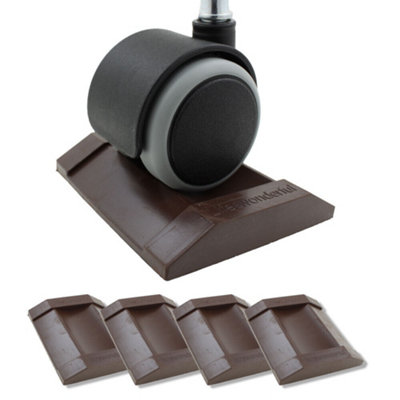 Non Slip Rubber Castor Cups - 4 Pcs - Stop Wheeled Furniture & Beds ...