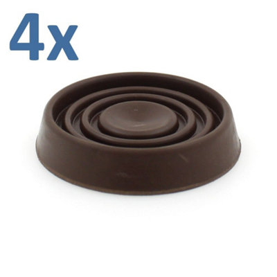 Non Slip Rubber Castor Cups - 4 Pcs - Stop Wheeled Furniture & Beds ...
