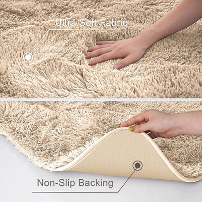 Non Slip Shaggy Door Mats Soft Fluffy Kitchen Hallway Floor Mats