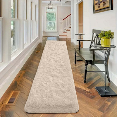 Non Slip Shaggy Runner Rug Soft Fluffy Kitchen Hallway Large Runner