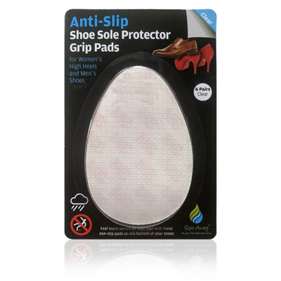 Non Slip Shoe Grip Sole Protection Pads 6x Pairs Clear