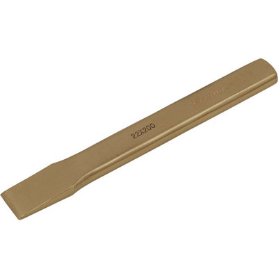 Non Sparking Flat Chisel - 22mm x 220mm - Durable Beryllium Copper Tool