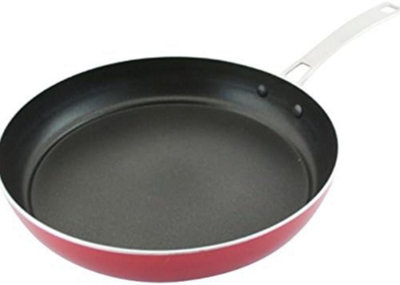 Non Stick Red Metallic Frying Pan 20Cm Kitchen Cookware Aluminium Fry ...