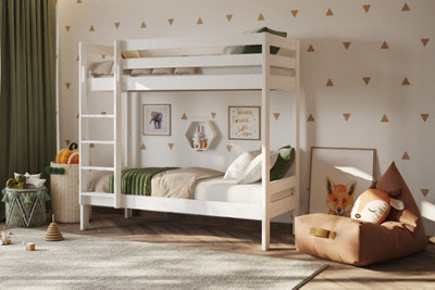 Noomi Nora Shorty Wooden Bunk Bed (75x175cm) - White