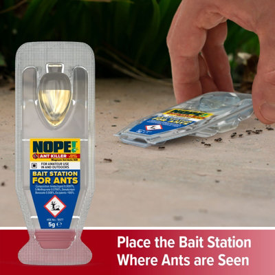NOPE Ant Killer Bait Station (6 x 5g) Traps for Indoor & Outdoor ...