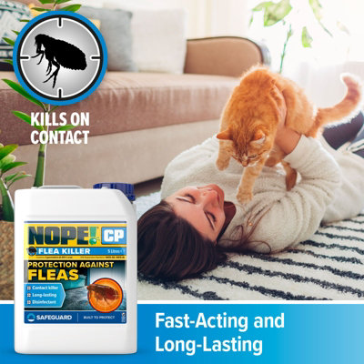 NOPE CP Flea Spray (5L & Sprayer) for The Home - Fast-Acting, Odourless ...