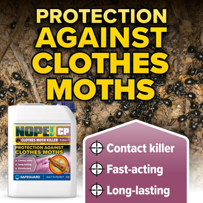 NOPE CP Moth Killer Spray (5L) Fast acting, Odourless, Long-lasting ...
