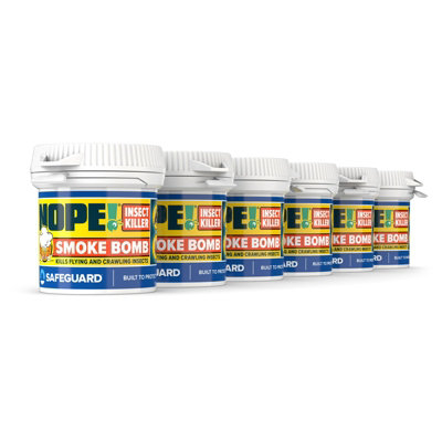 NOPE Flea Smoke Bomb for the Home (14g x 6 - 6x8m) Coverage For Bed Bug ...