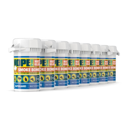 NOPE Flea Smoke Bomb for The Home (4.7g x 8 - 4x3m) Coverage For Bed ...