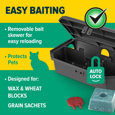 NOPE Pre-Baited Mouse Bait Kit (5 Boxes, 5 Blocks 20g) Ready-to-Use ...