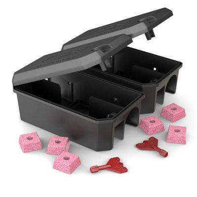 NOPE Pre-Baited Rat Bait Kit (2 Boxes, 6 Blocks 20g) Ready-to-Use ...