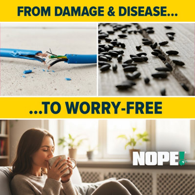 NOPE Rat & Mouse Killer Grain Bait (6x25g & Lockable Bait Box) - Super ...