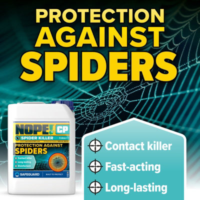 NOPE Spider Killer Spray - 5L & Sprayer - Contact Killer For all Types ...