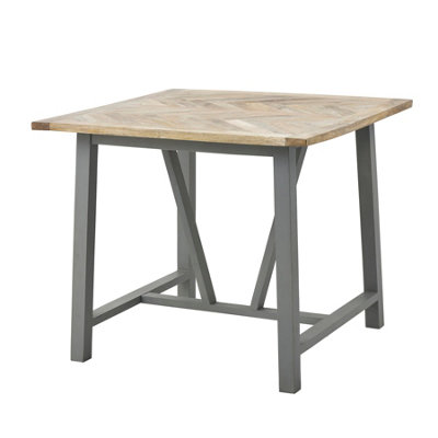 Nordic Grey Collection Square Dining Table - W900 x L900 x H760mm at B&Q