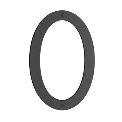 NORDIC - House Number 0. Matt black. Height 230 mm. Complete. | DIY at B&Q