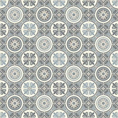 Nordic Victorian Tile Vinyl by Remland (3m x 2m)