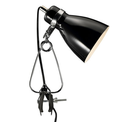 Nordlux Cyclone Clamp & Clip On Lamp Black, E14