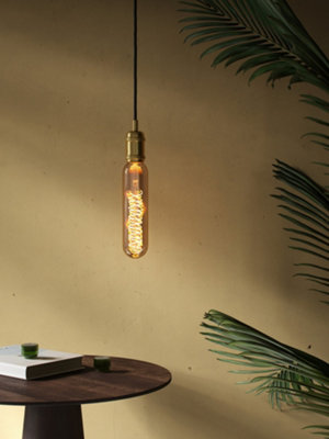 Nordlux E27 T65 Deco Indoor Warm White Dimmable LED Light Bulb in Gold ...