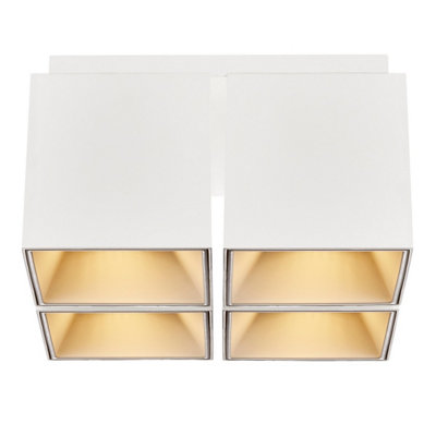 Nordlux Ethan Quad Surface Mounted Downlight Mat White, GU10