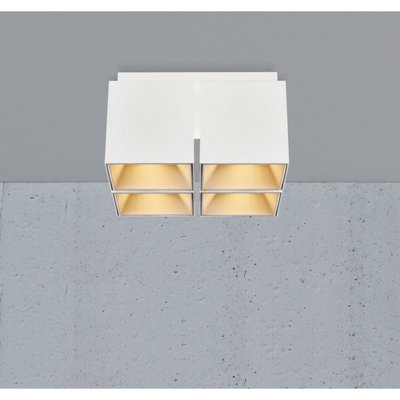 Nordlux Ethan Quad Surface Mounted Downlight Mat White, GU10