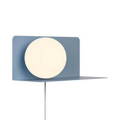 Nordlux Lilibeth Indoor Shelf Wall Light in Blue (Height) 16cm | DIY at B&Q